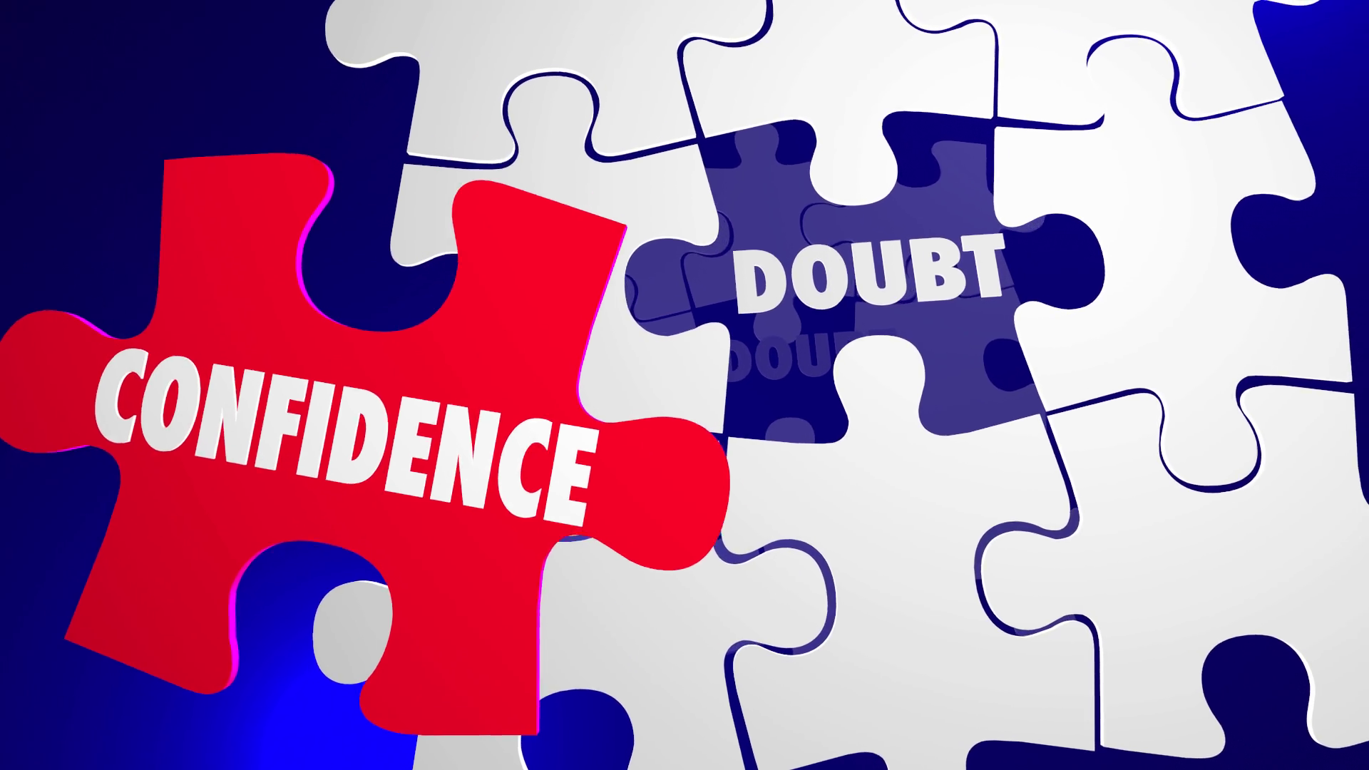 Confidence Vs Doubt Good Positive Attitude Wins Puzzle Solution Motion ...
