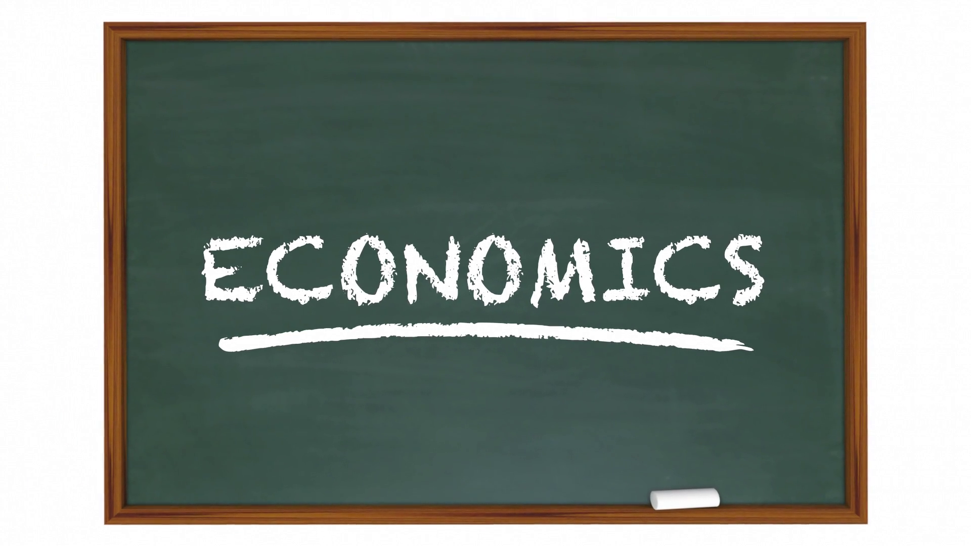 Economics Chalk Board Economy Budgeting Finance Word 3d Animation ...