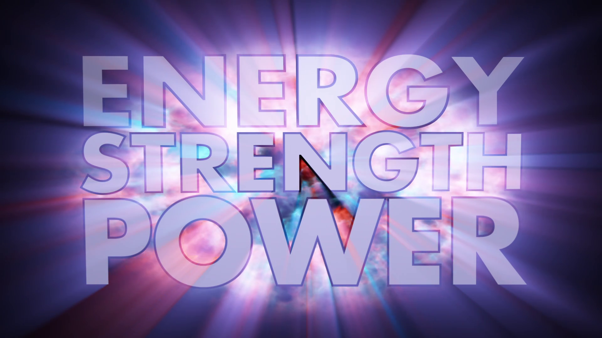 Energy Strength Power Words Light Effects 3 D Animation Motion ...