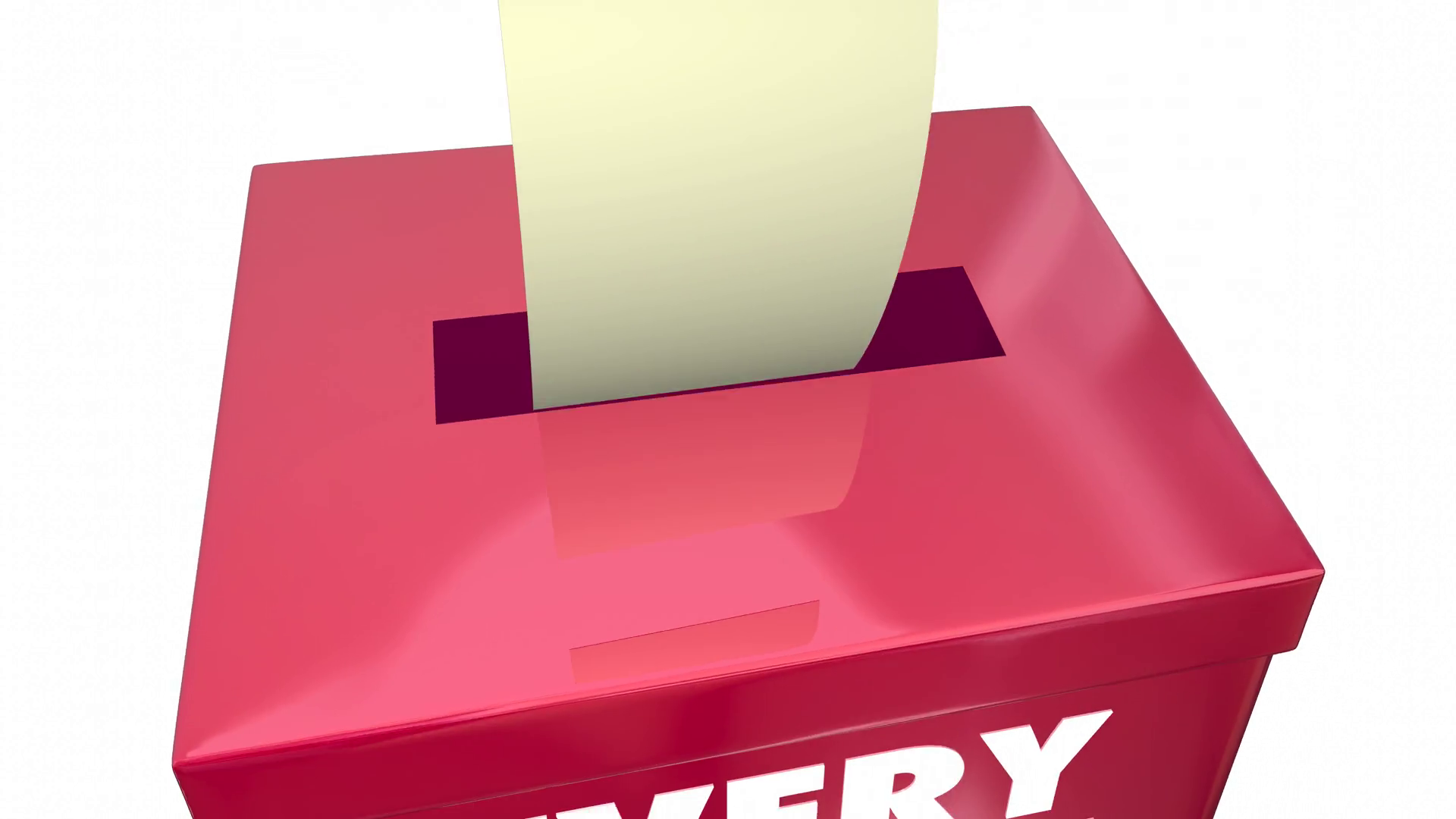 Every Vote Counts Matters Ballot Box 3d Stock Motion Graphics SBV ...