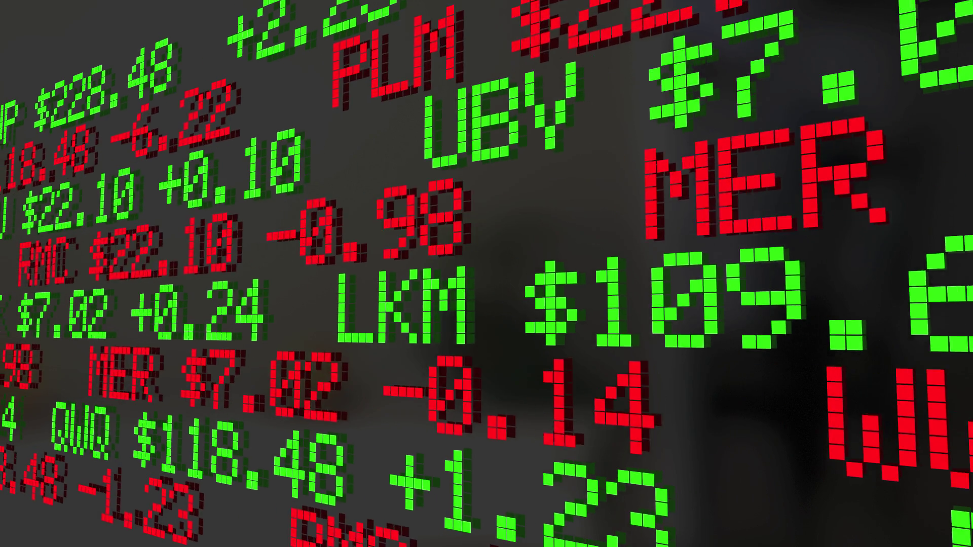 Financial Crisis Stock Market Ticker Words 2 Stock Motion Graphics SBV ...