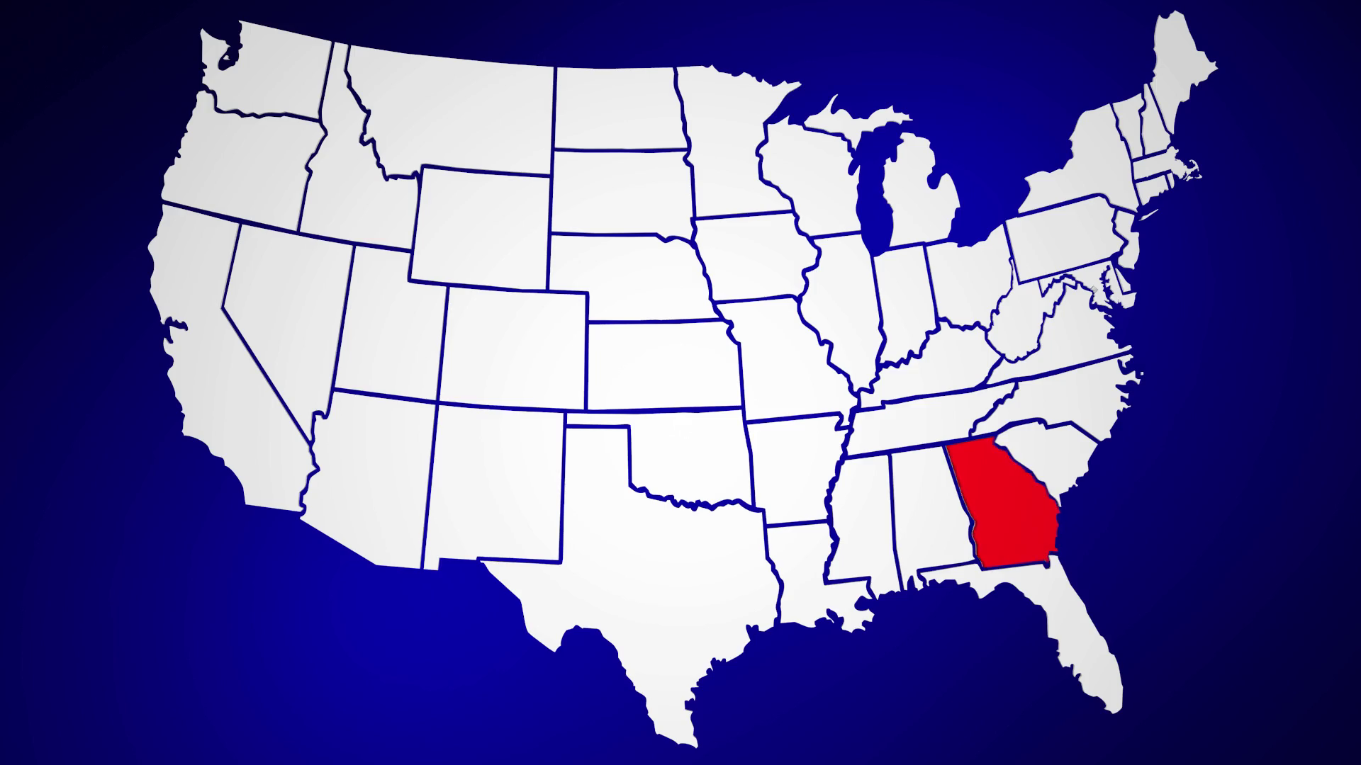 Georgia Ga Animated State Map Usa Zoom Close Stock Motion Graphics SBV ...