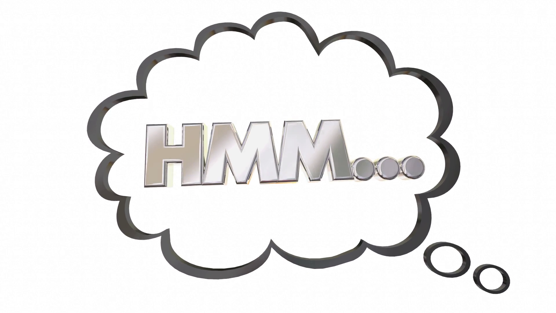 Hmm Thinking Thought Bubble Wonder Confused 3d Animation Motion ...