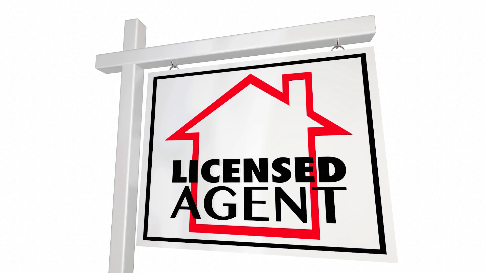 Licensed Real Estate Agent Home House Seller Sign 3 D Animation Motion ...