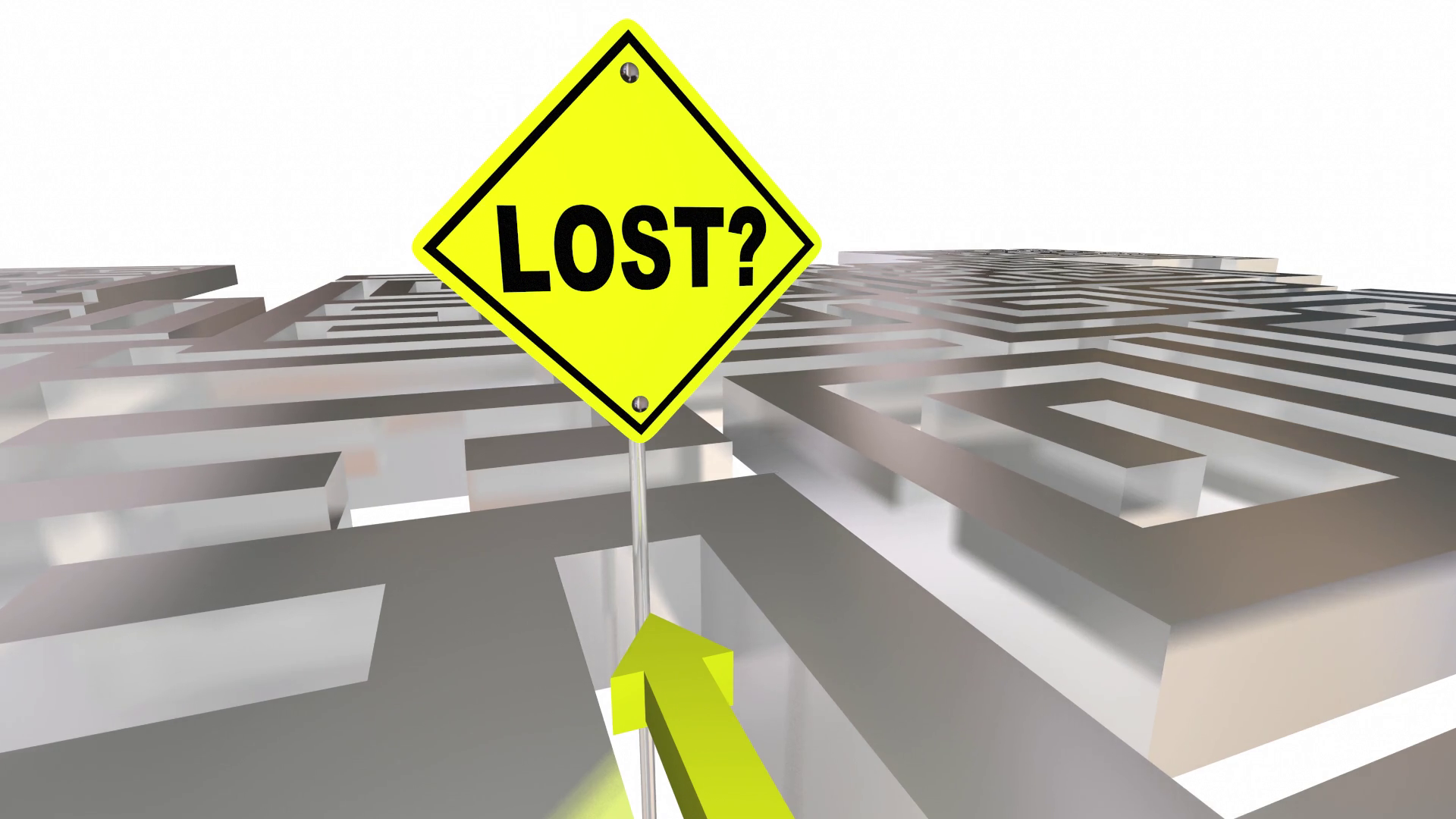 Lost Maze Sign Find Way Out 3 D Animation Motion Background - Storyblocks