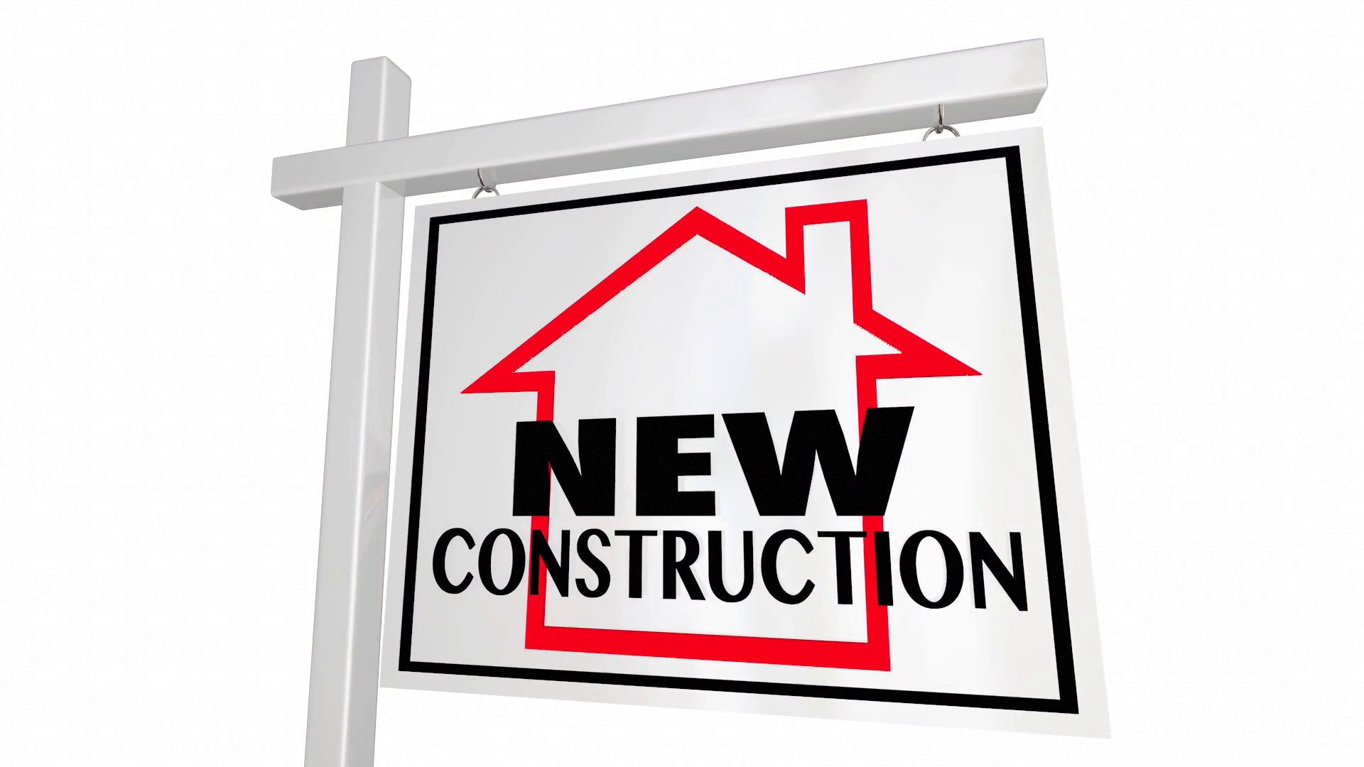 New Construction Home House For Sale Real Estate Sign 3 D Animation ...