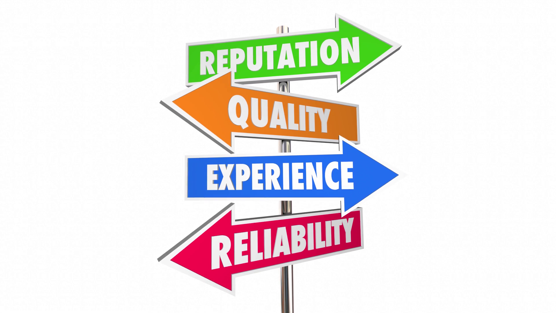 Reputation Experience Reliability Quality Signs 3 D Animation Motion ...