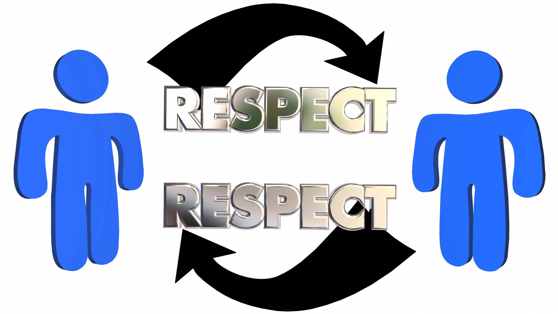 Respect People Arrows Mutual Shared Understanding 3 D Animation Motion ...