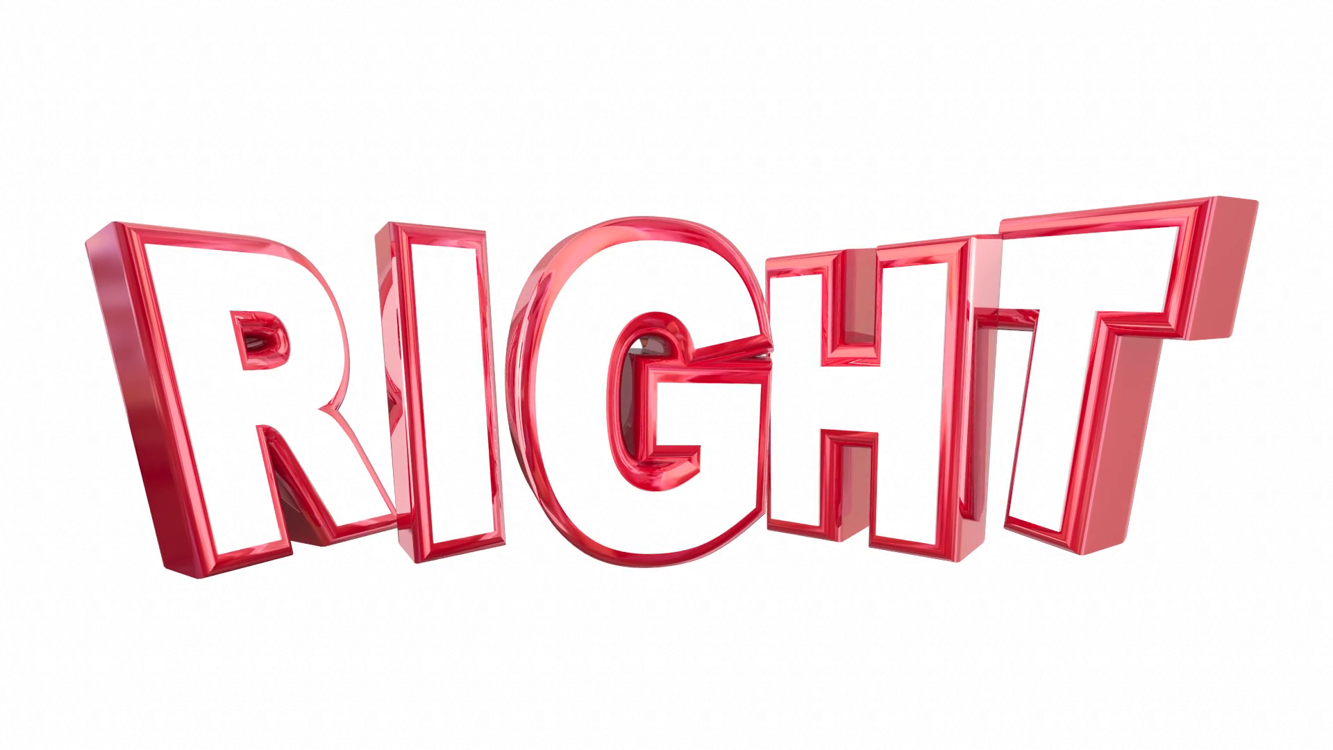 Right Red Word Letters Correct Accuracy 3 D Animation Motion Background ...