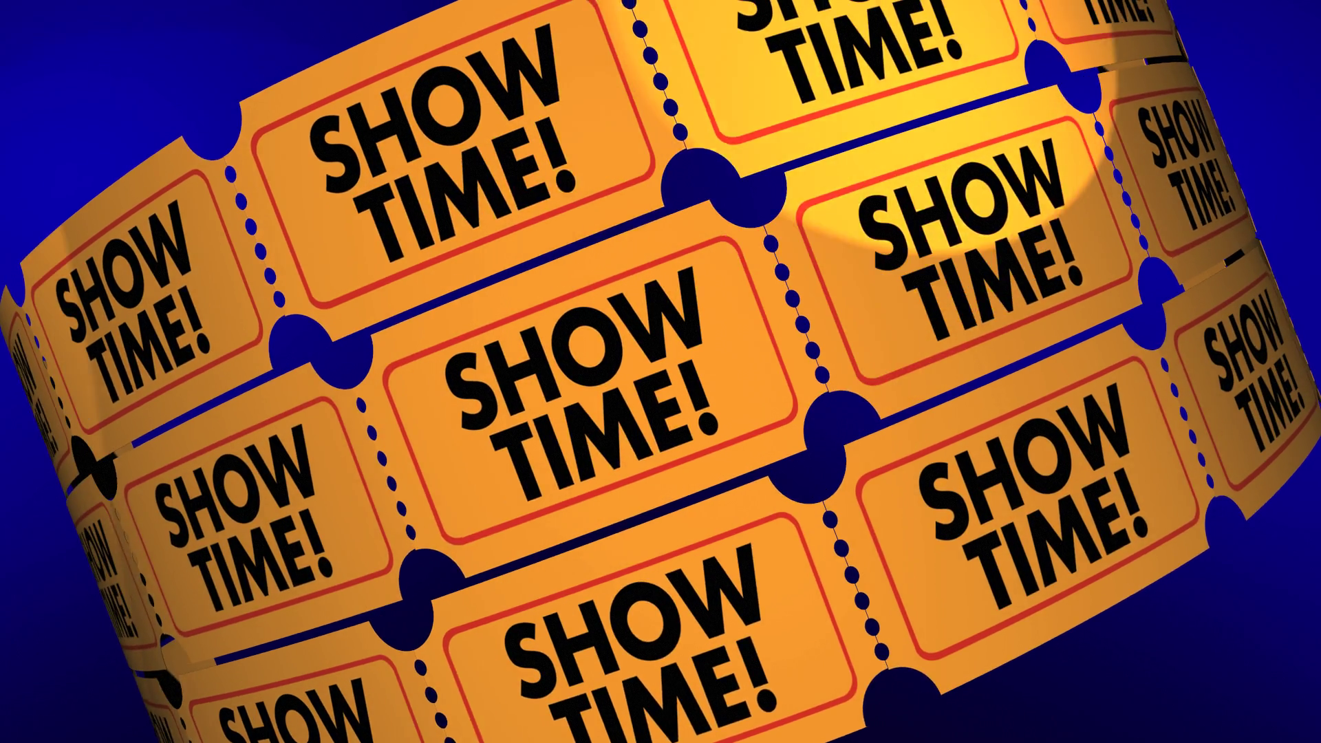Showtime Movie Tickets Play Performance Admission 3d Animation Motion