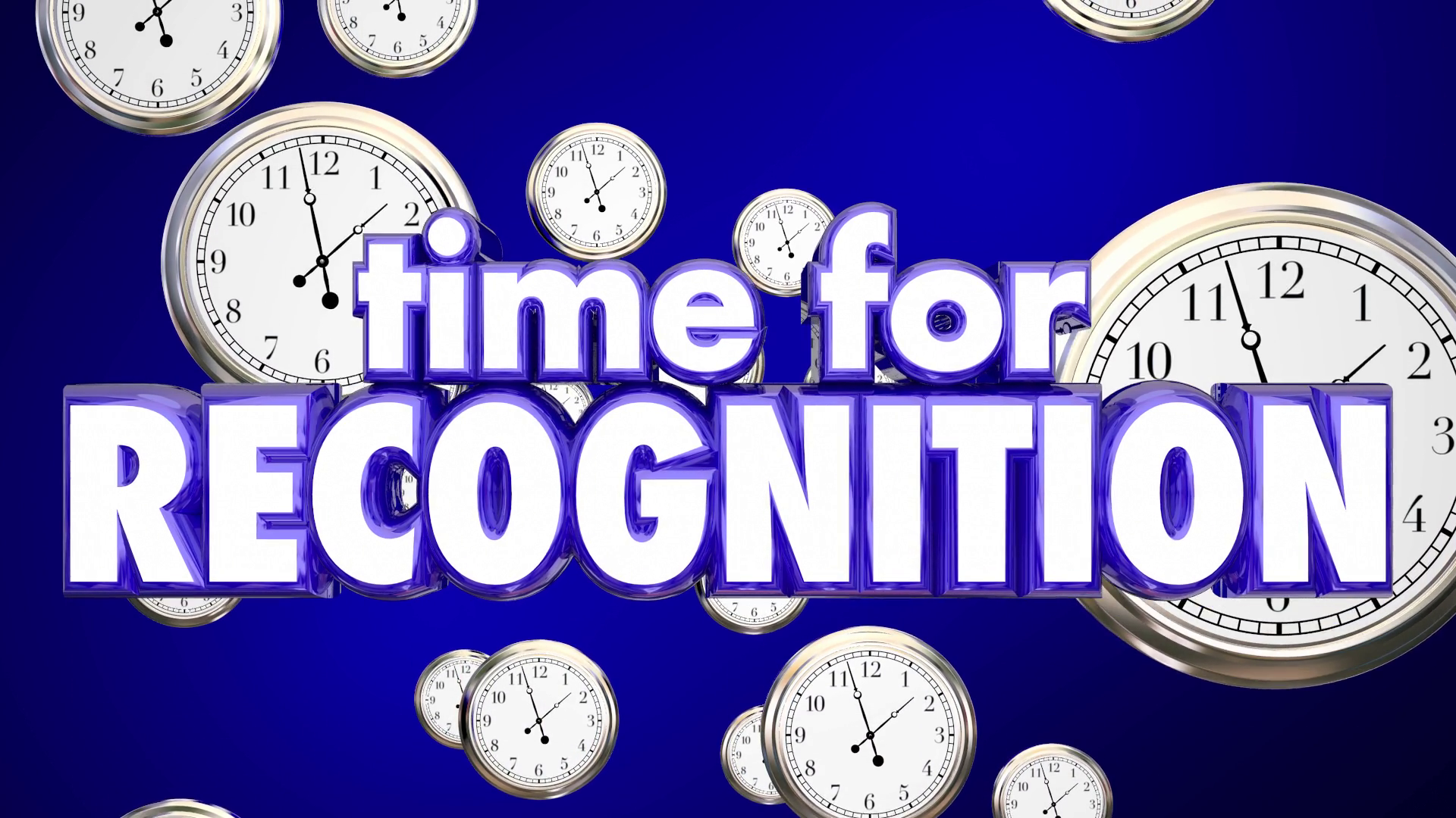 Time for Recognition Appreciation Clocks Honor 3d Animation Motion ...