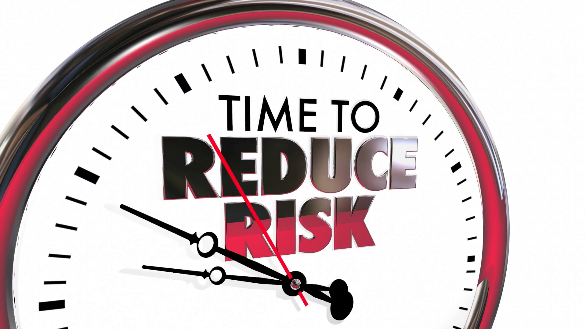 Time to Reduce Risk Clock Mitigation Danger 3d Animation Motion ...