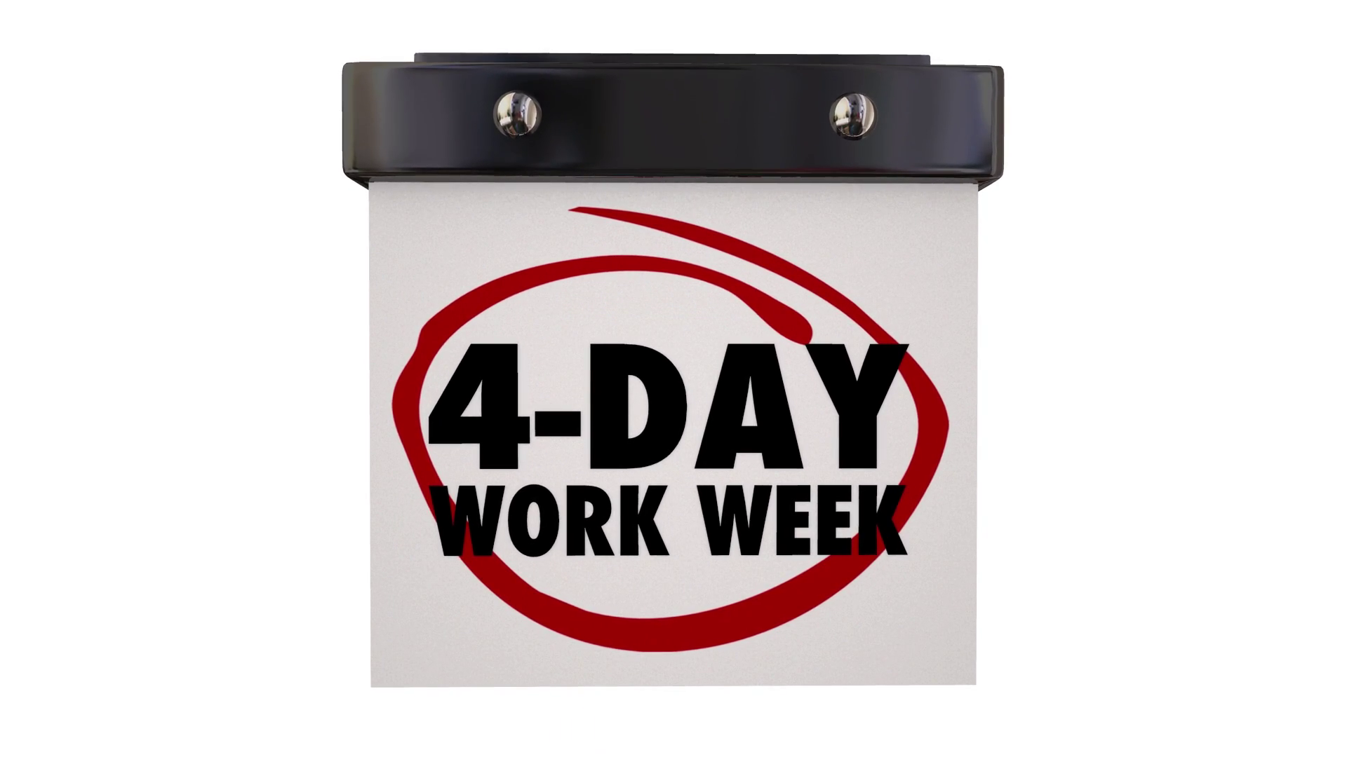 4 Day Work Week Calendar New Changed Stock Motion Graphics SBV