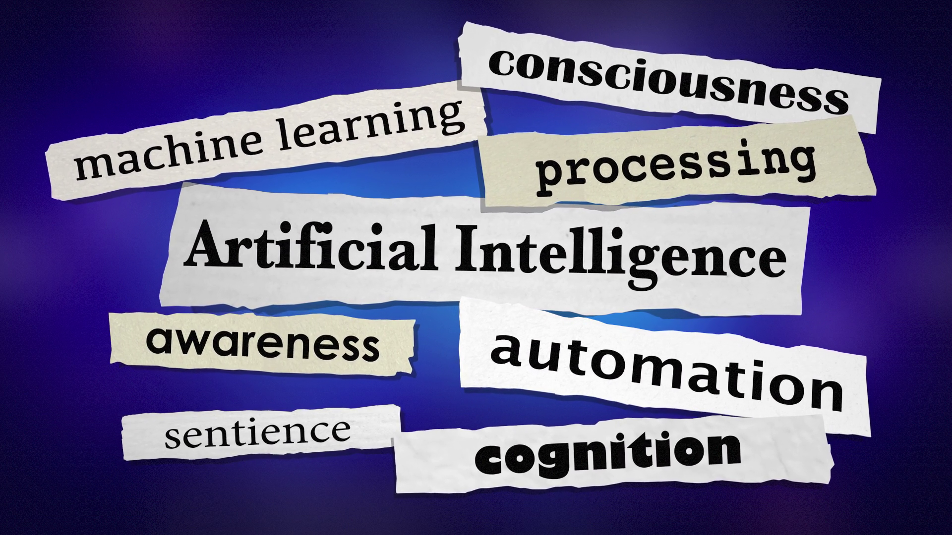 Ai Artificial Intelligence Machine Learning News Headlines 3 D ...