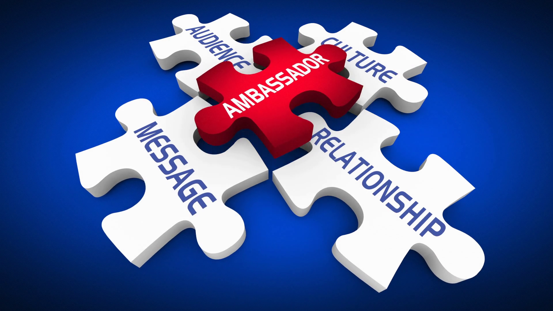 Ambassador Puzzle Pieces Message Audience Stock Motion Graphics SBV ...