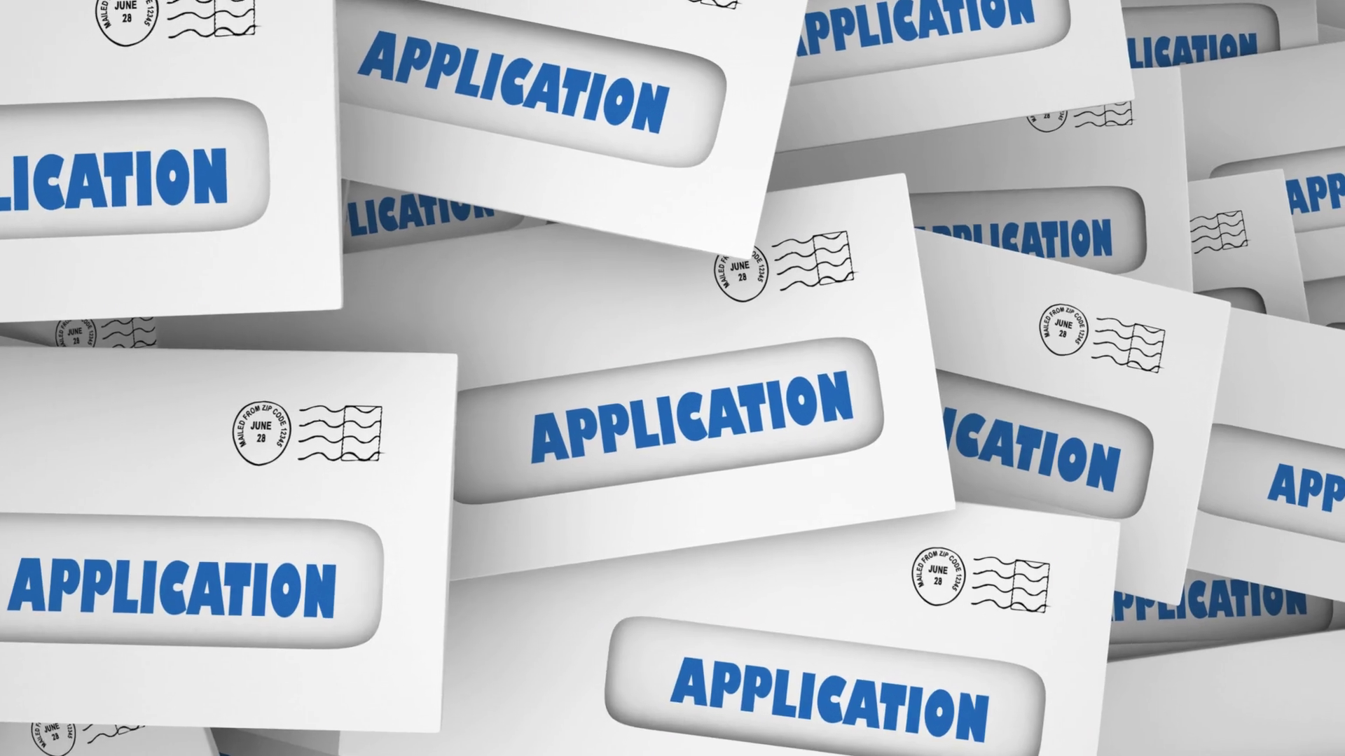 Applications Resumes Applying For Jobs Envelopes 3 D Illustration ...