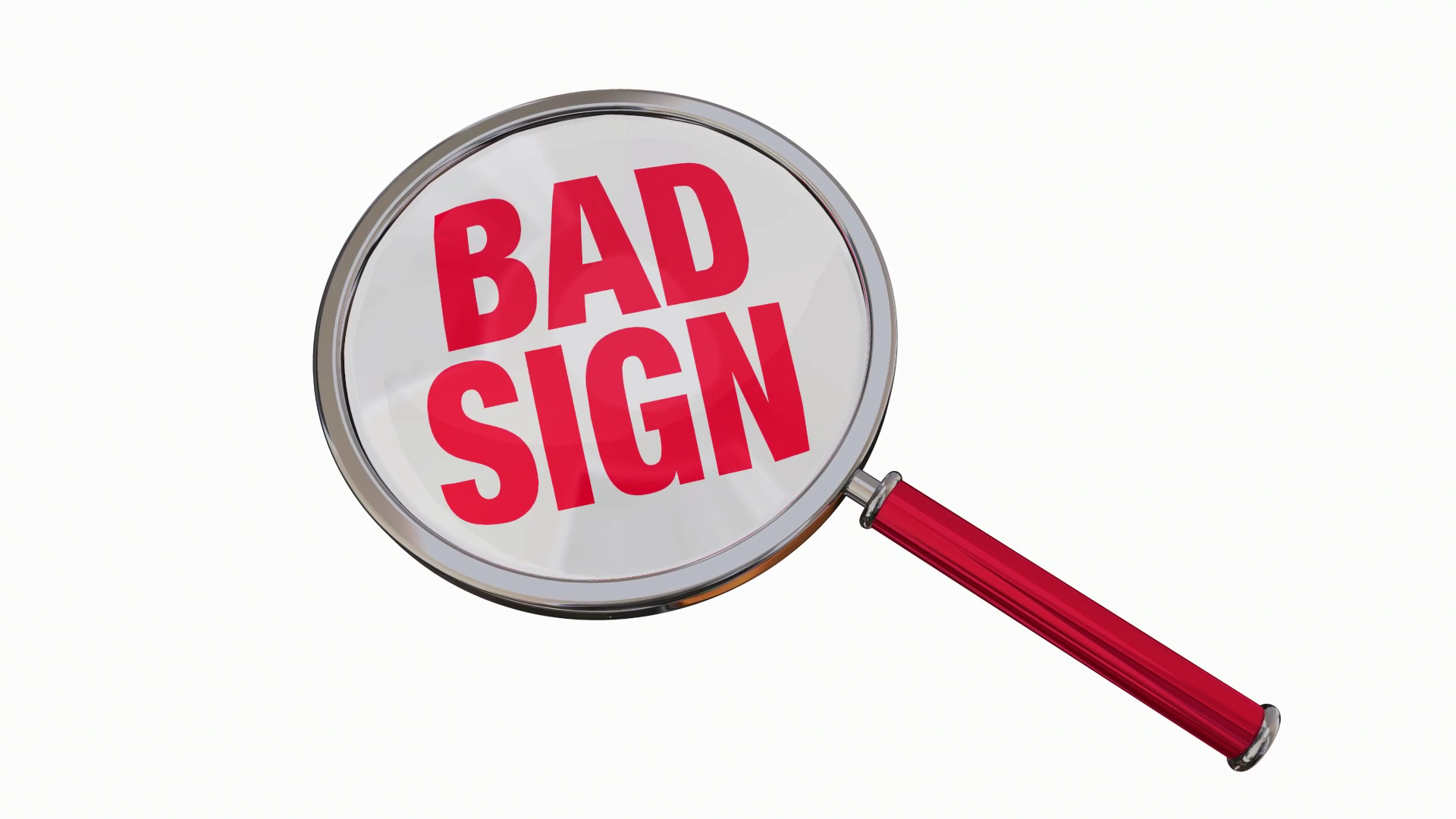 Bad Sign Magnifying Glass Future Outlook Stock Motion Graphics SBV ...