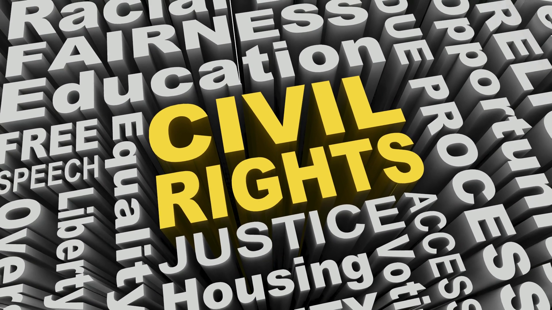Civil Rights Words Text Equality Freedom Stock Motion Graphics SBV ...