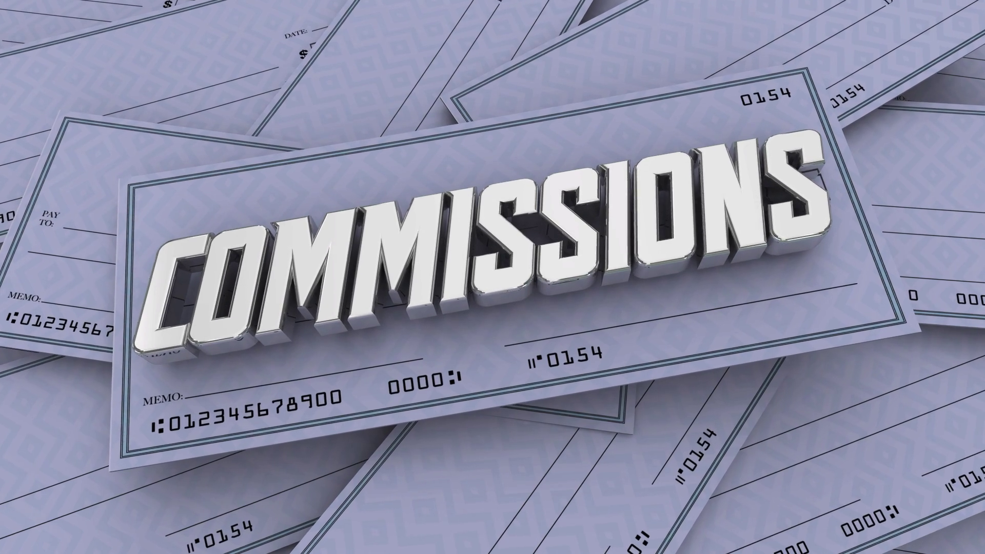 Commission Checks Incentive Payments Income Stock Motion Graphics SBV ...
