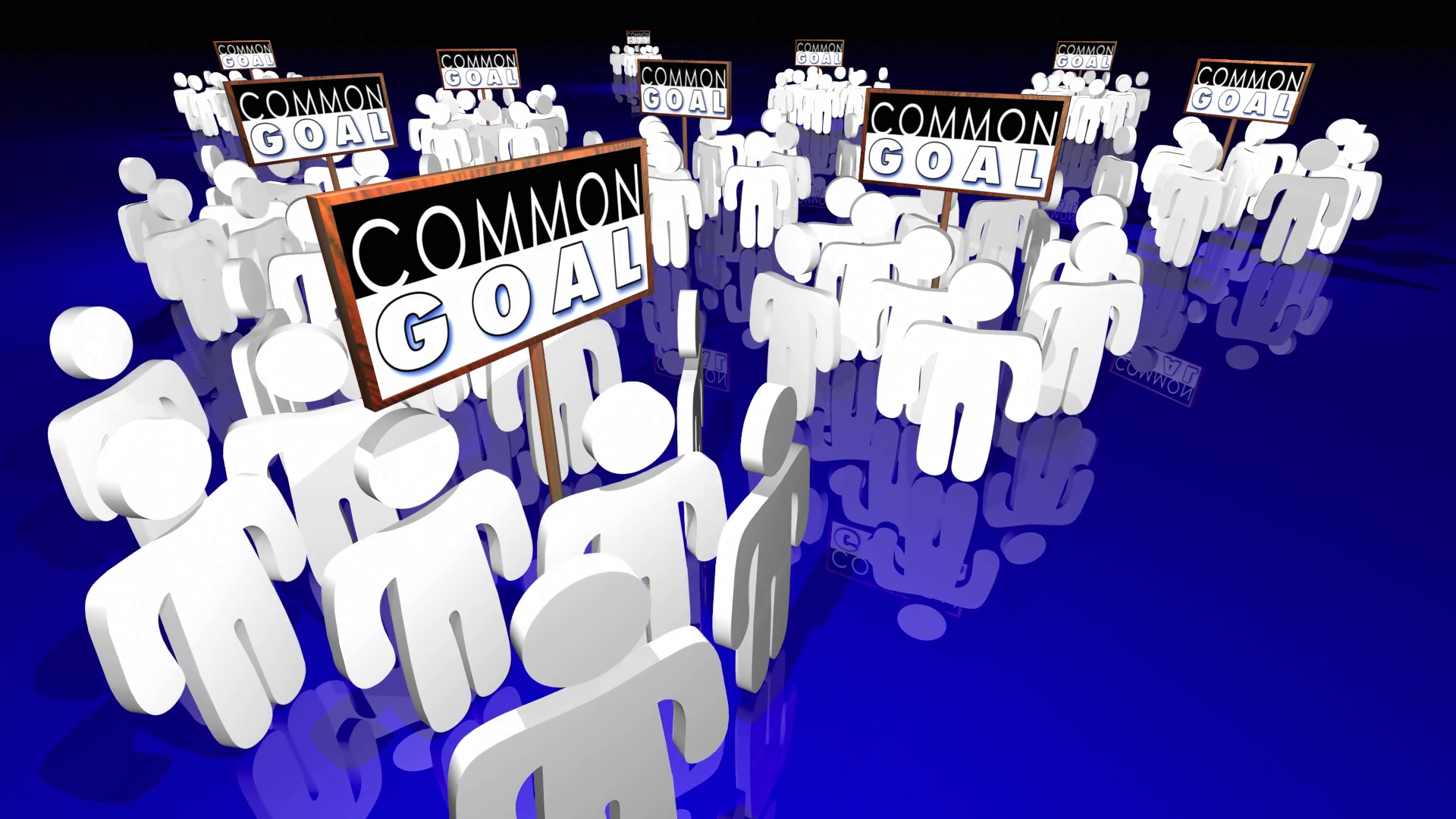 Common Goal People Sharing Same Mission Teamwork 3 D Animation Motion ...