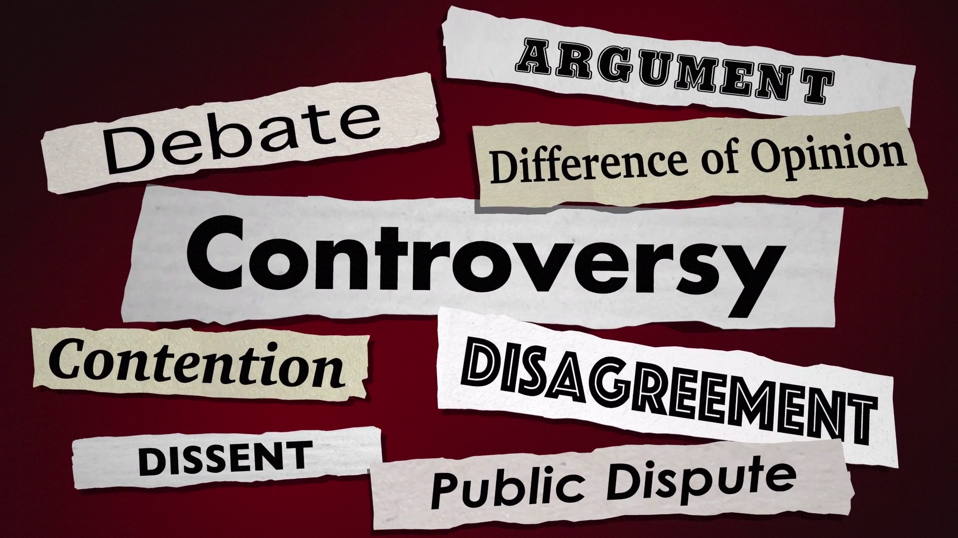 Controversy Newspaper Headlines Dispute Stock Motion Graphics SBV