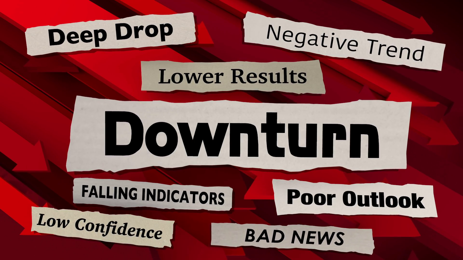 Downturn News Headlines Bad Poor Negative Stock Motion Graphics SBV ...