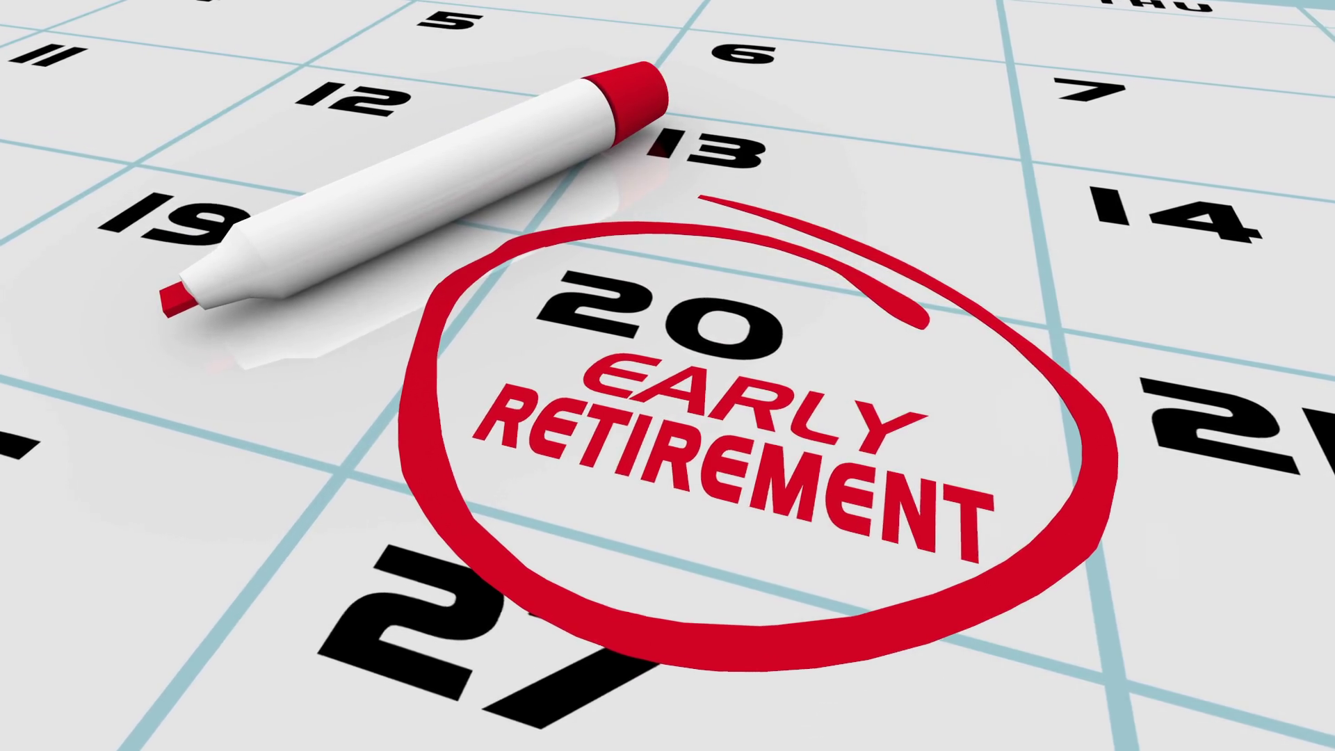 Early Retirement Date Day Circled Calendar Stock Motion Graphics SBV ...