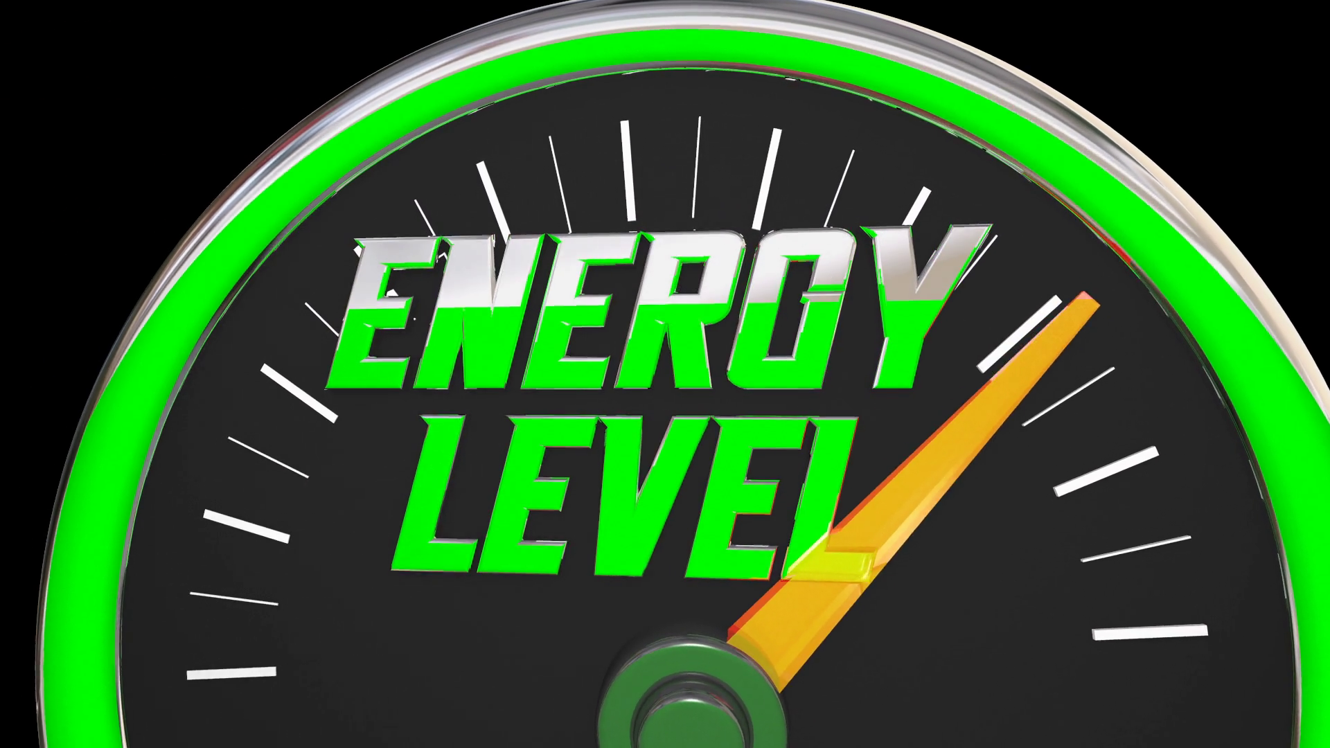 Energy Level Power Fuel Increase Fitness Energetic Gauge 3 D Animation ...