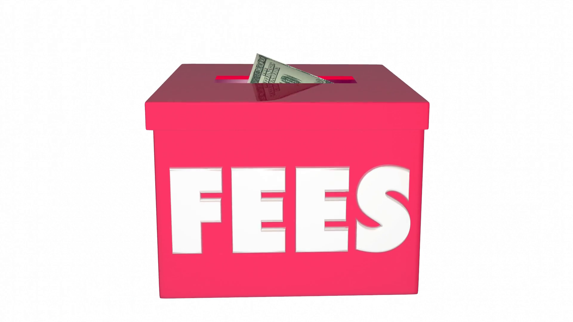 Fees Hidden Costs Charges Fines Penalties 3 D Animation Motion ...