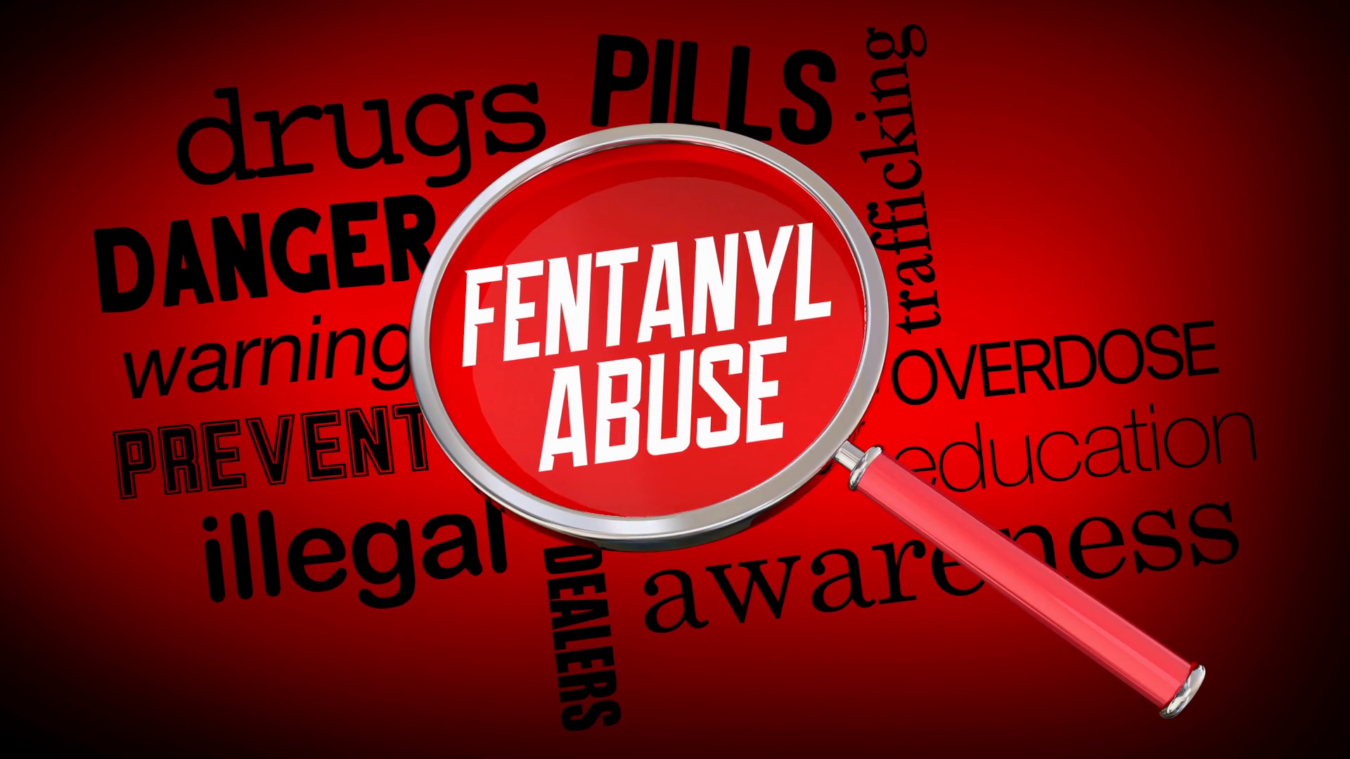 Fentanyl Abuse Magnifying Glass Drug Stock Motion Graphics SBV ...