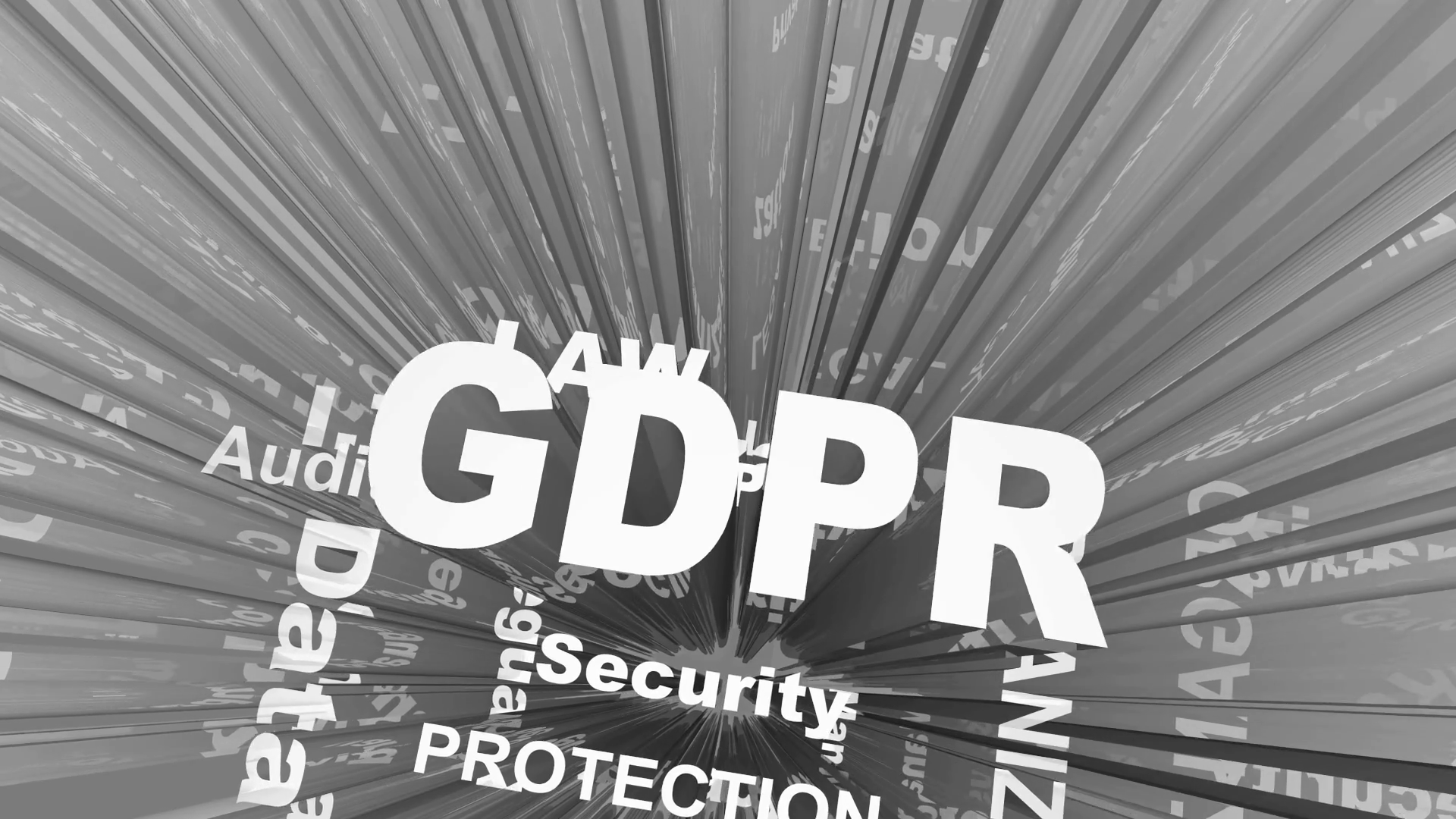 Gdpr General Data Protection Regulation Word Stock Motion Graphics SBV ...