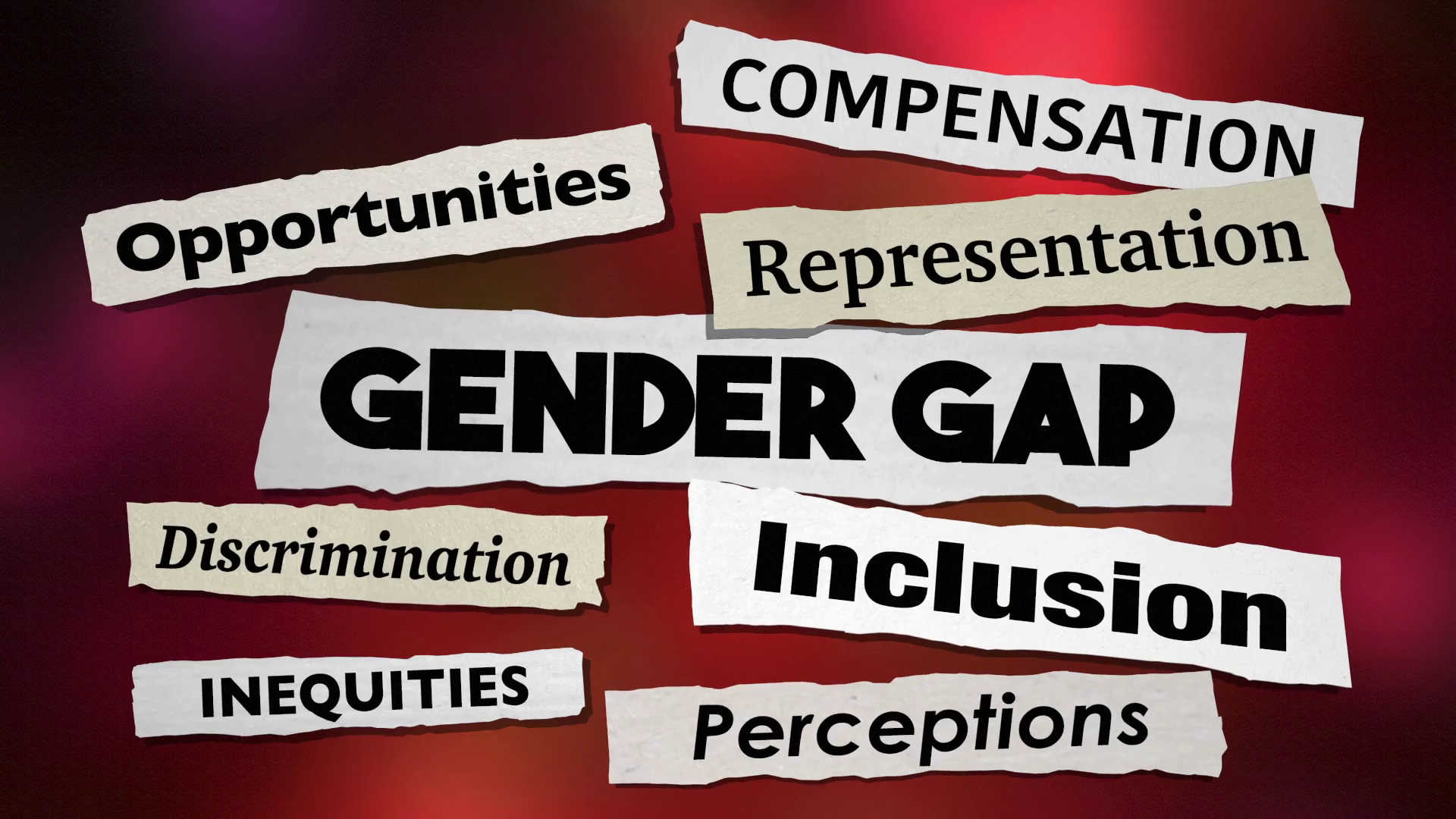 Gender Gap News Headlines Difference Pay Stock Motion Graphics SBV ...