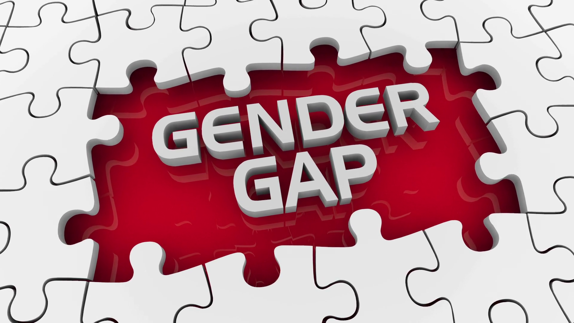 Gender Gap Puzzle Hole Men Women Pay Equity Stock Motion Graphics SBV ...