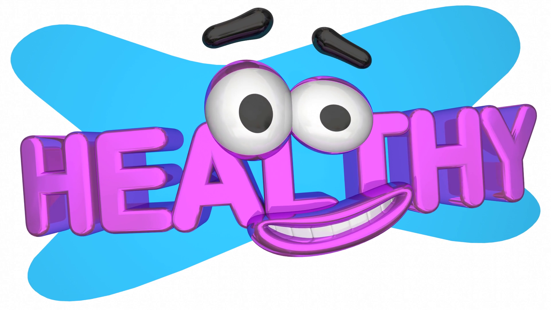 Healthy Cartoon Face Smile Physical Fitness 3 D Animation Motion ...