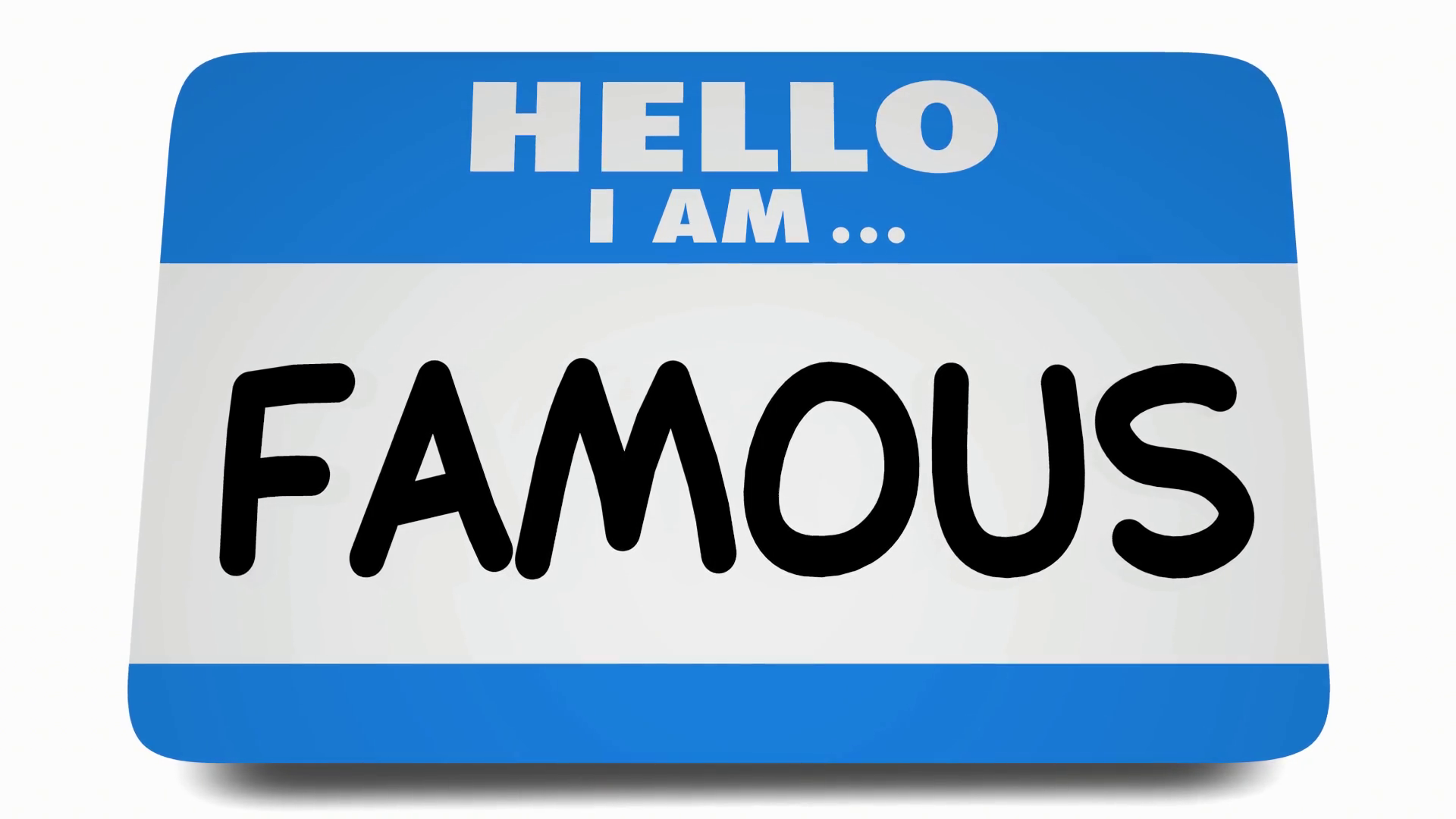 Hello I Am Famous Name Tag Sticker Celebrity Stock Motion Graphics SBV ...