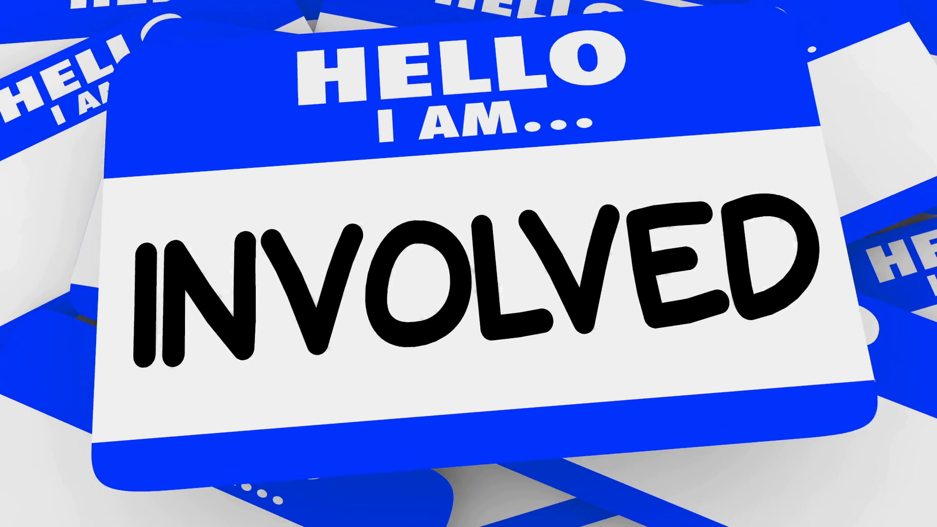 Hello I Am Involved Name Tags Stickers Event Stock Motion Graphics SBV ...