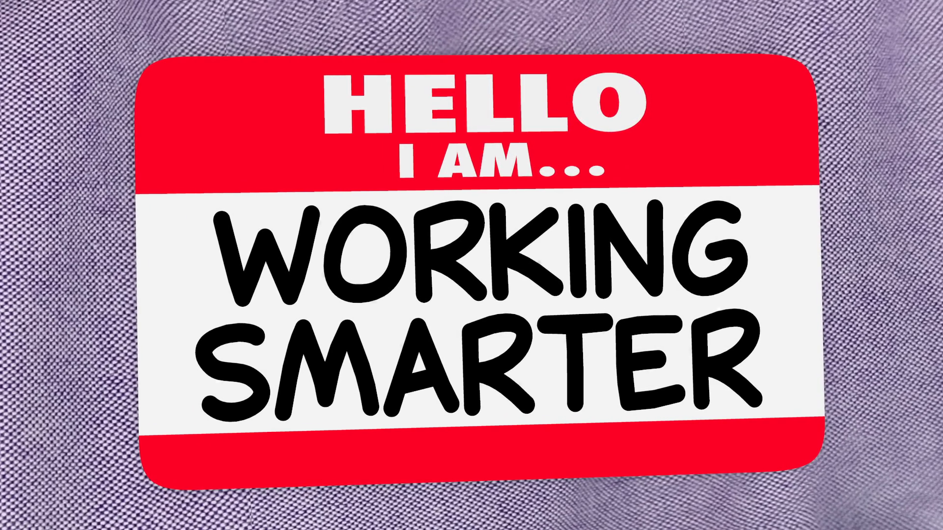 Hello I Am Working Smarter Name Tag More Stock Motion Graphics SBV ...
