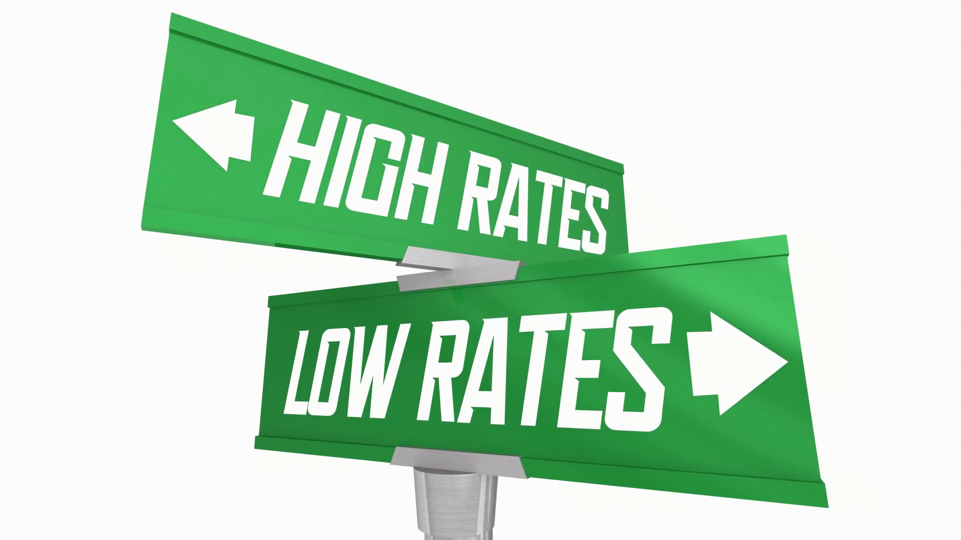 High Rates Vs Low Interest Borrow Money Loan Stock Motion Graphics SBV ...
