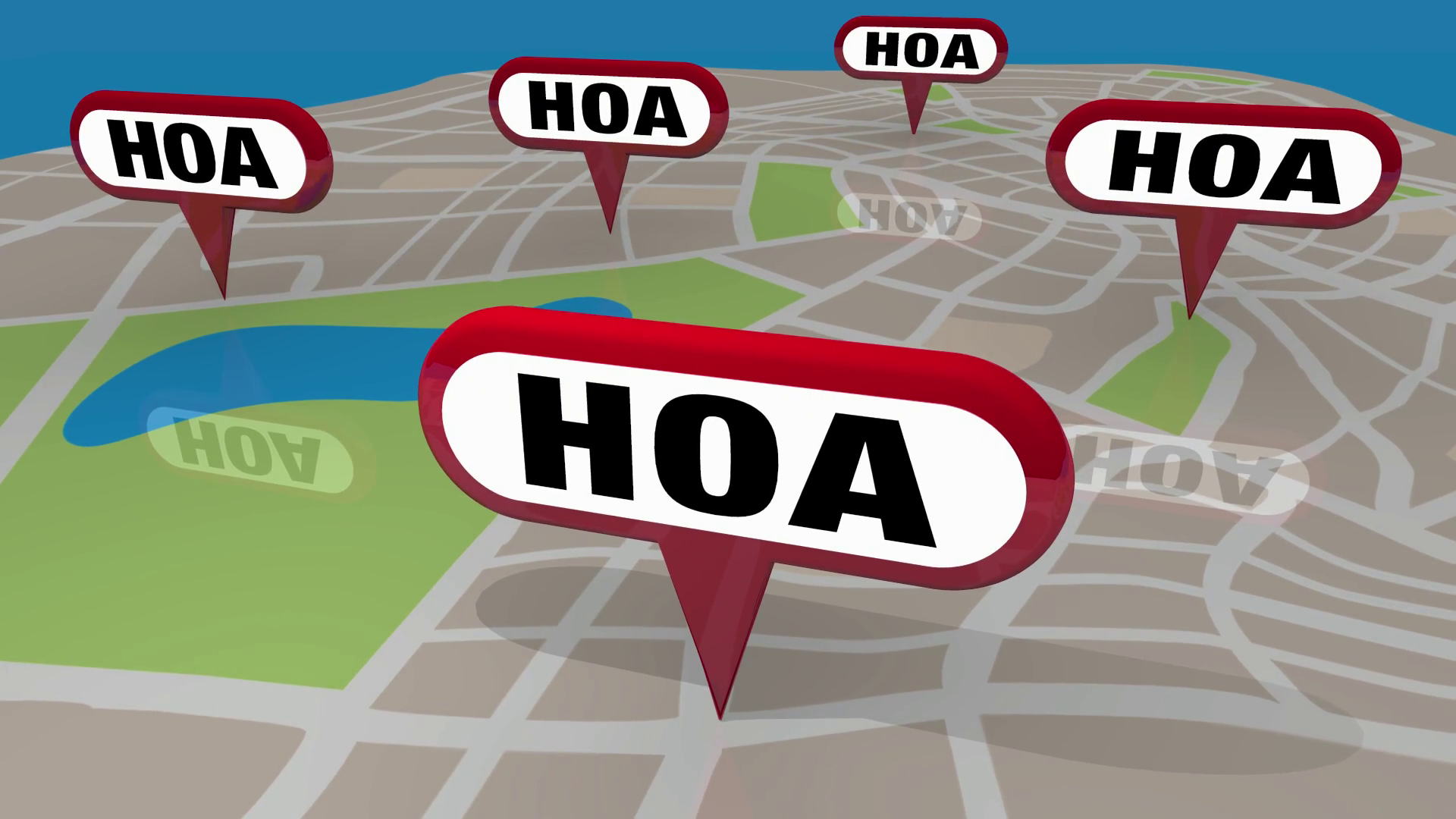 Hoa Homeowners Associations Map Pins Stock Motion Graphics SBV ...