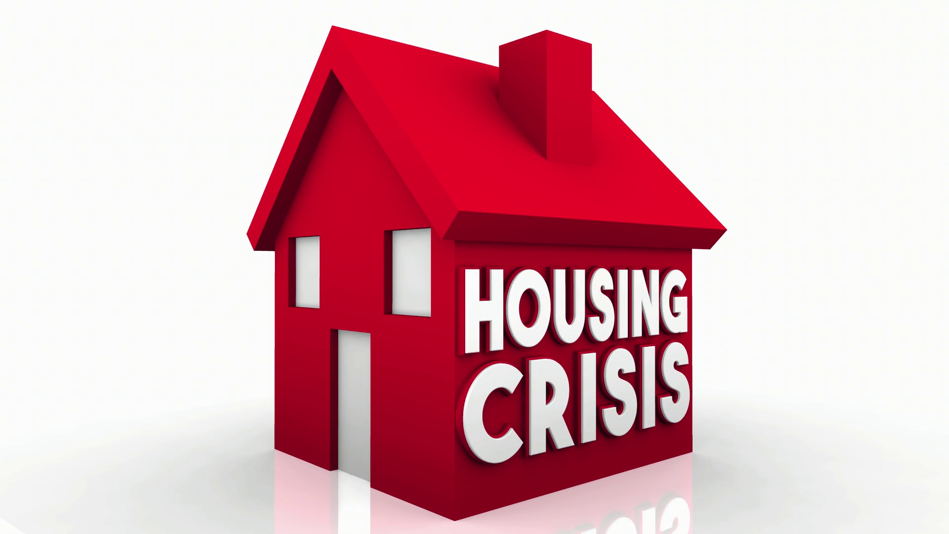 Housing Crisis Red House Home Shortage Low Stock Motion Graphics SBV ...