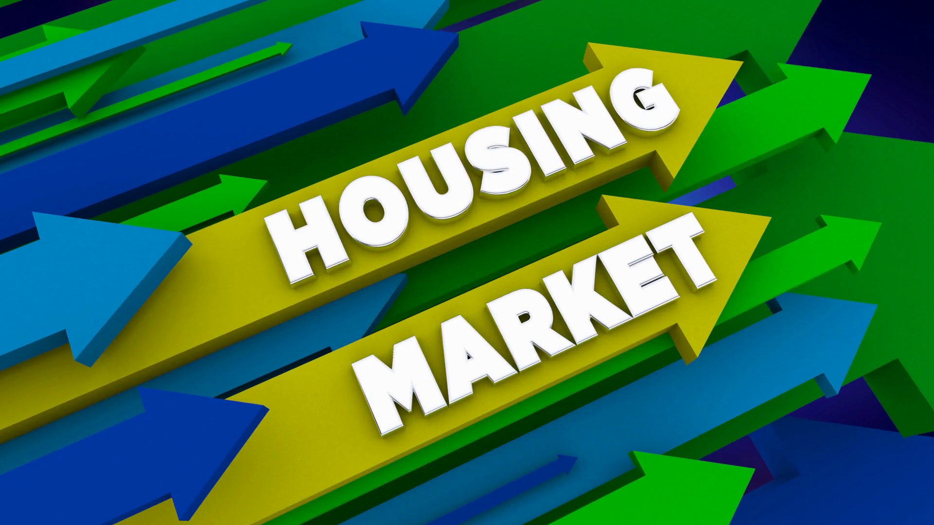Housing Market Arrows Up Rising Increase Stock Motion Graphics SBV ...
