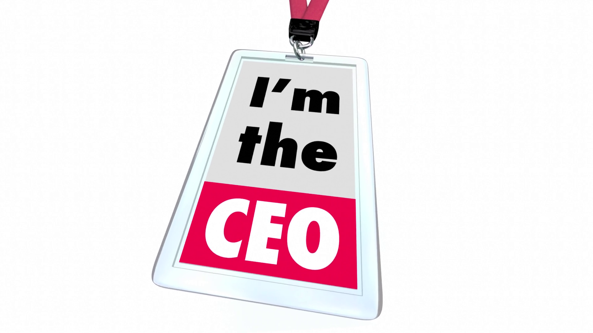 Im The Ceo Chief Executive Officer Employee Badge 3 D Animation Motion ...