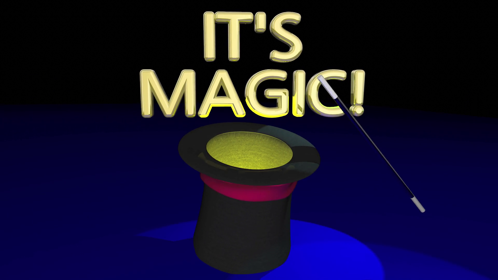 Its Magic Trick Hat Wand Show Words 3 D Animation Motion Background ...