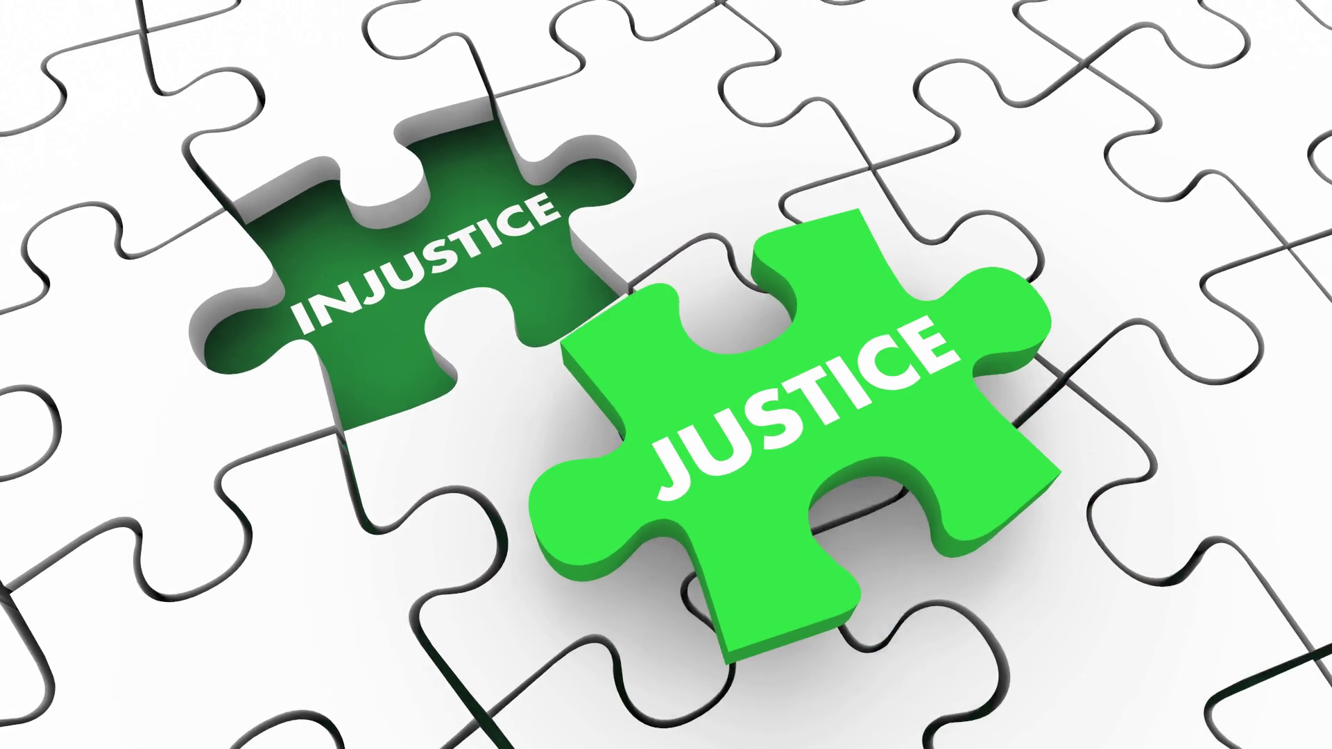 Justice Vs Injustice Fight For Fairness Rights Puzzle 3 D Animation ...