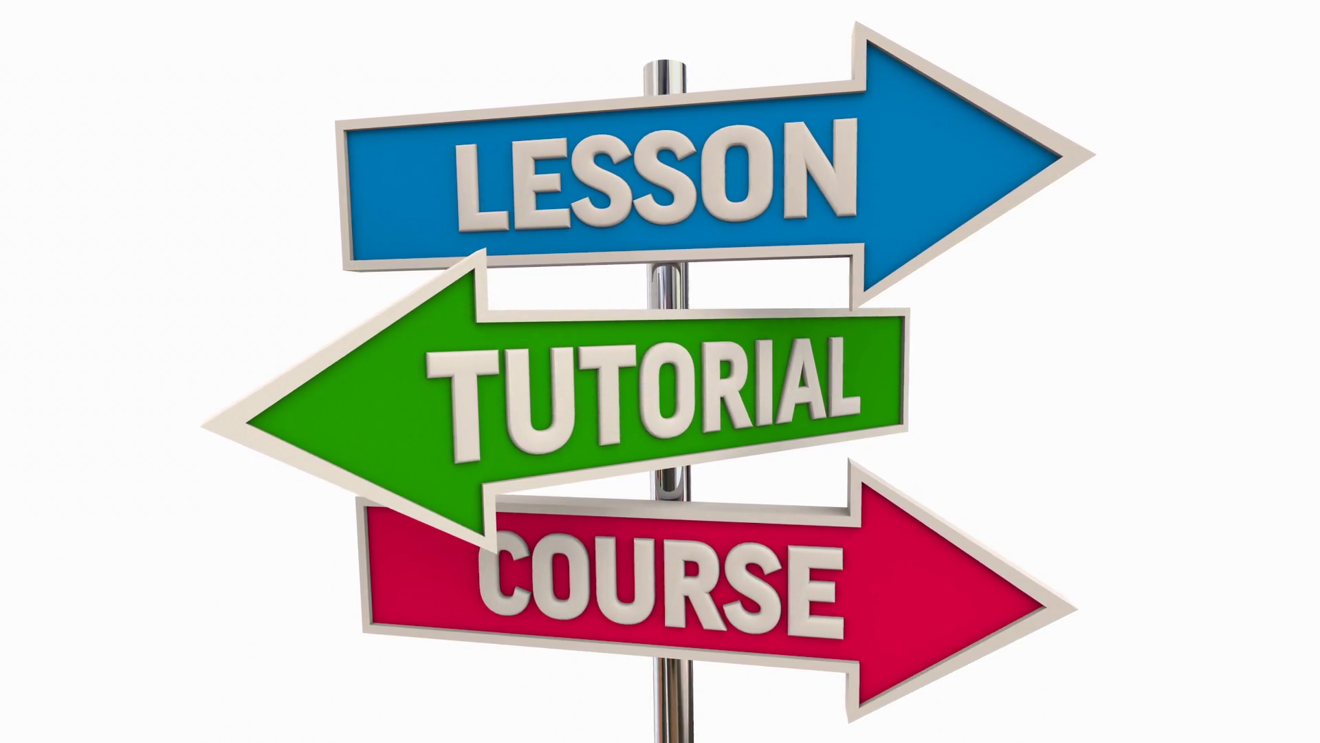 Lesson Tutorial Course Arrow Signs Learning Stock Motion Graphics SBV ...