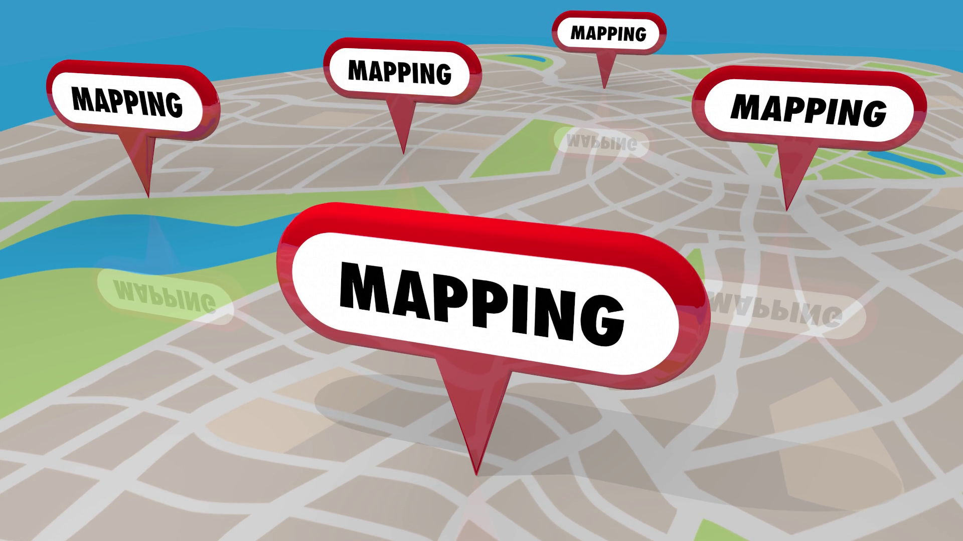 Mapping Navigation Direction Pins Map Route 3 D Animation Motion ...