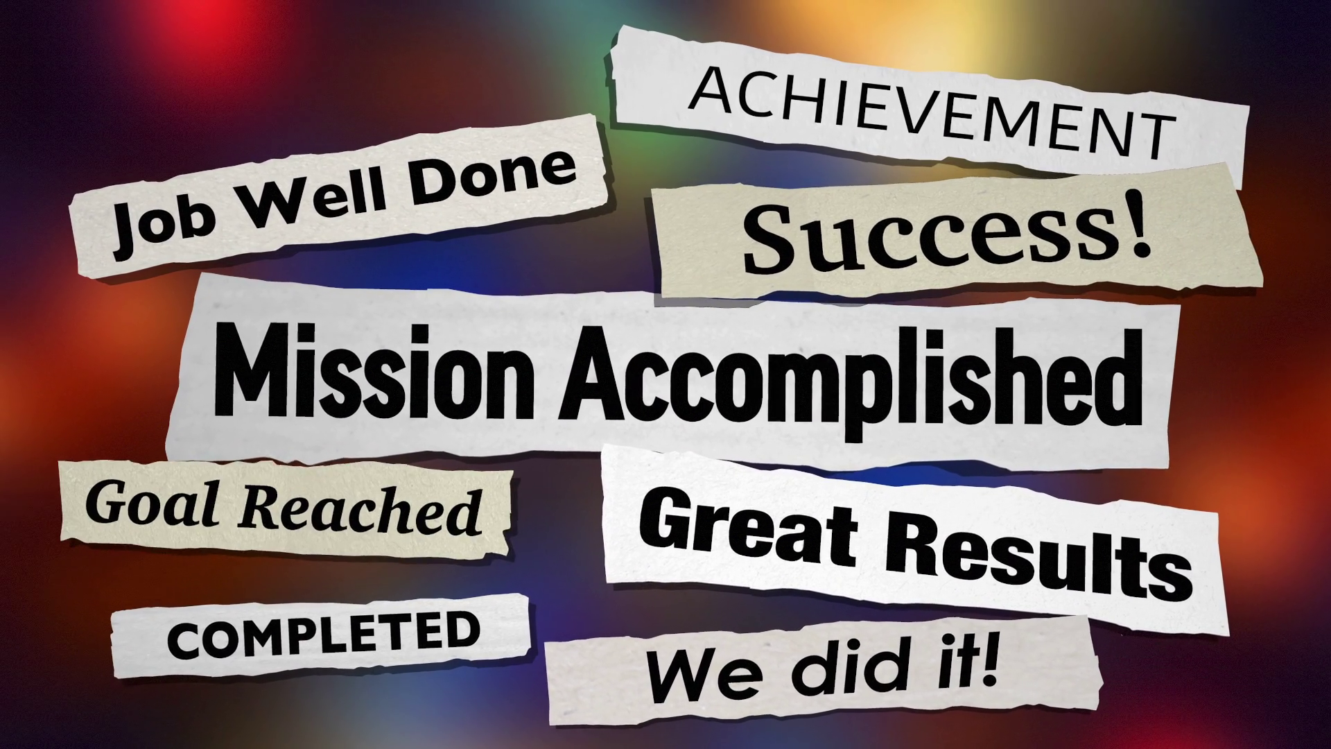 Mission Accomplished News Headlines Job Done Stock Motion Graphics SBV ...