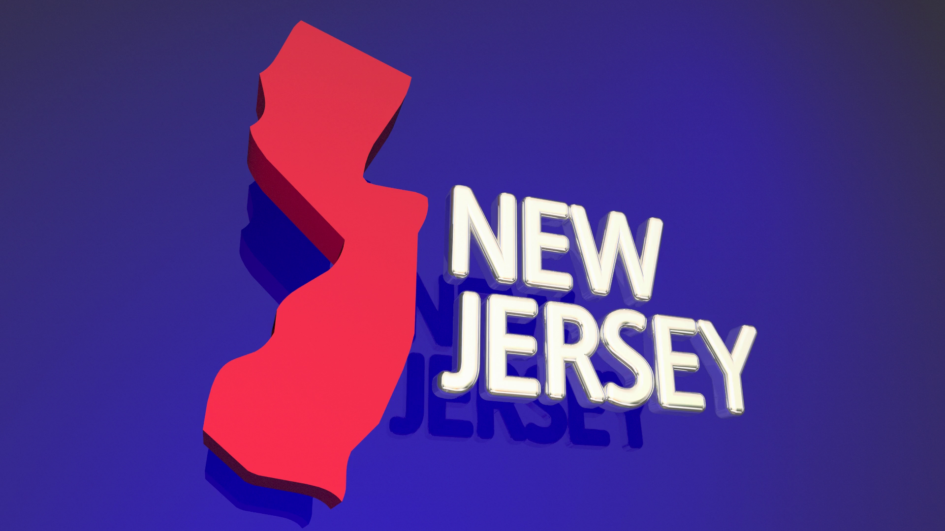 New Jersey Nj Red State Map Word Name 3 D Animation Motion Background new-jersey-nj-red-state-map-word-name-3-d-animation-motion-background