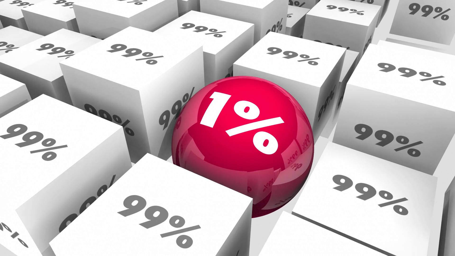 One Percent 1 Vs 99 Majority Minority Different Outlier 3 D Animation ...