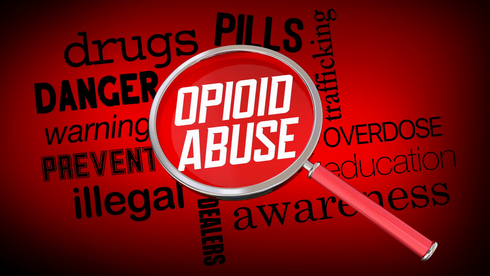 Opioid Abuse Magnifying Glass Drug Addiction Stock Motion Graphics SBV ...